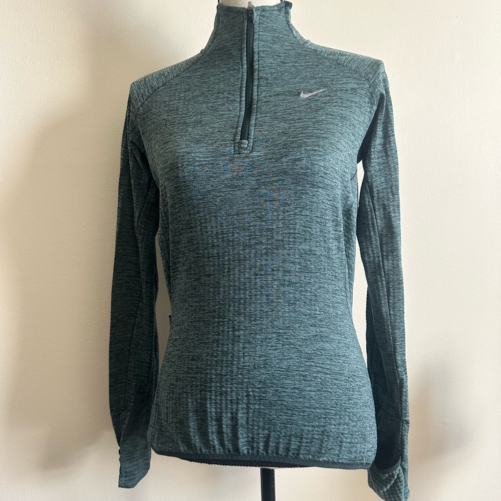 Nike Dri Fit Women Running Waffle Texture Knit Quarte… - Gem